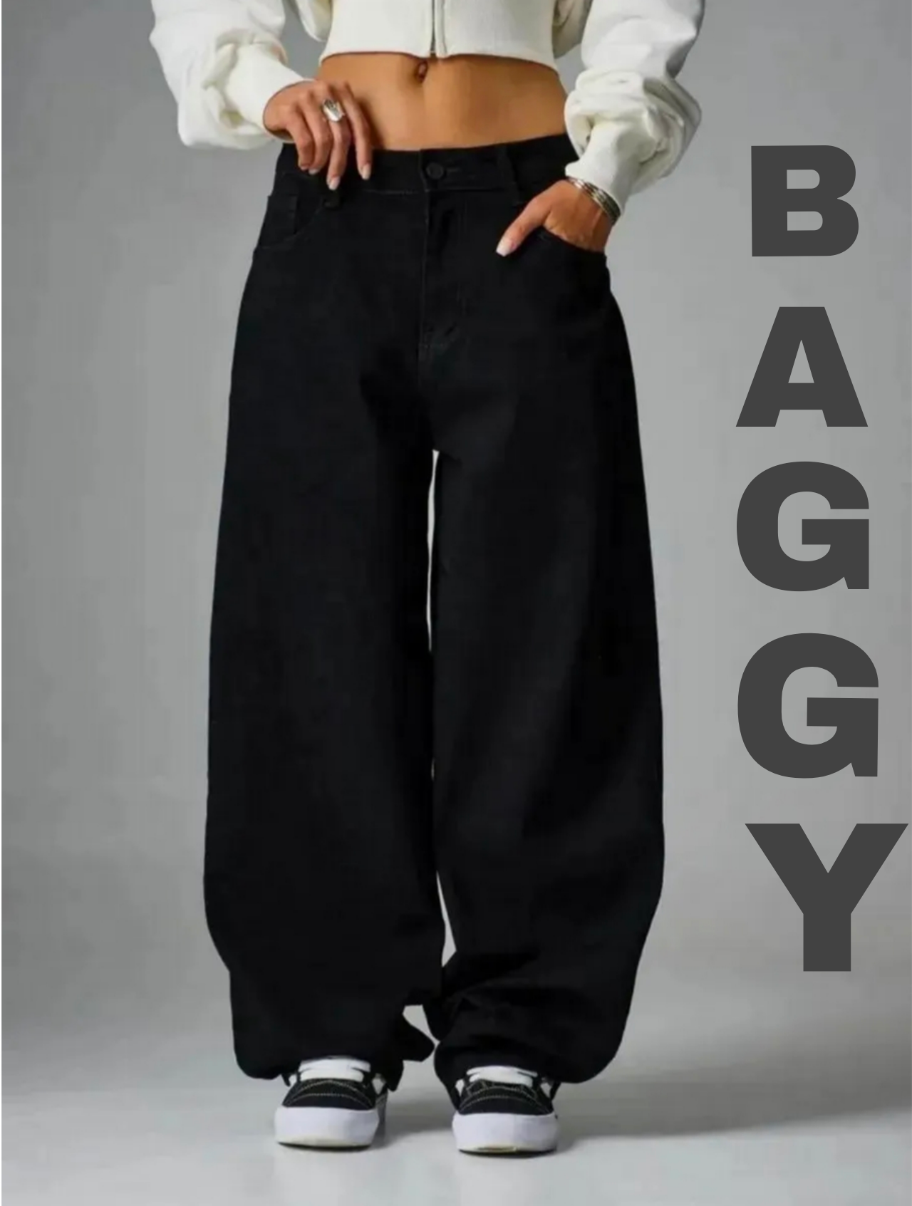 Джинсы багги 