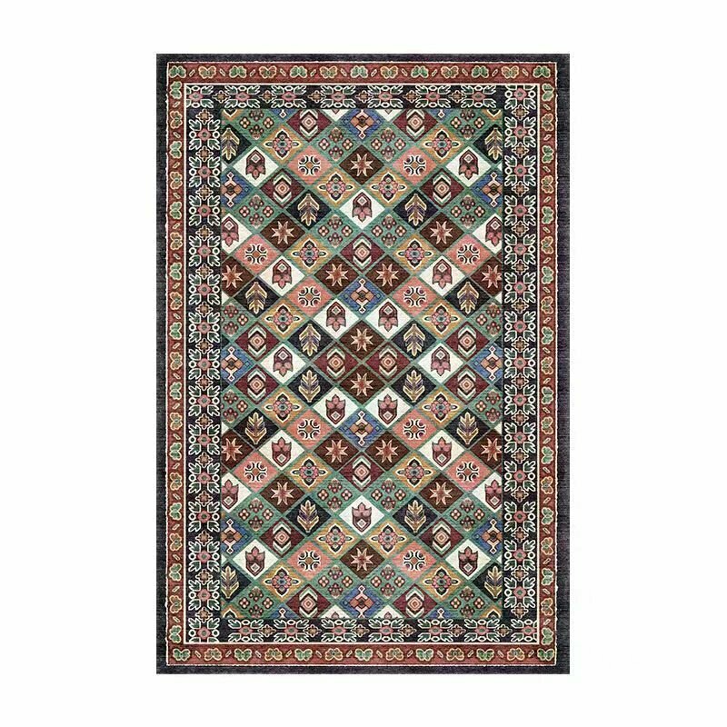 Ковер с имитацией кашемира, дышащий, с силиконовым основанием, в скандинавском марокканском стиле, для гостиной, нескользящий, большой площади