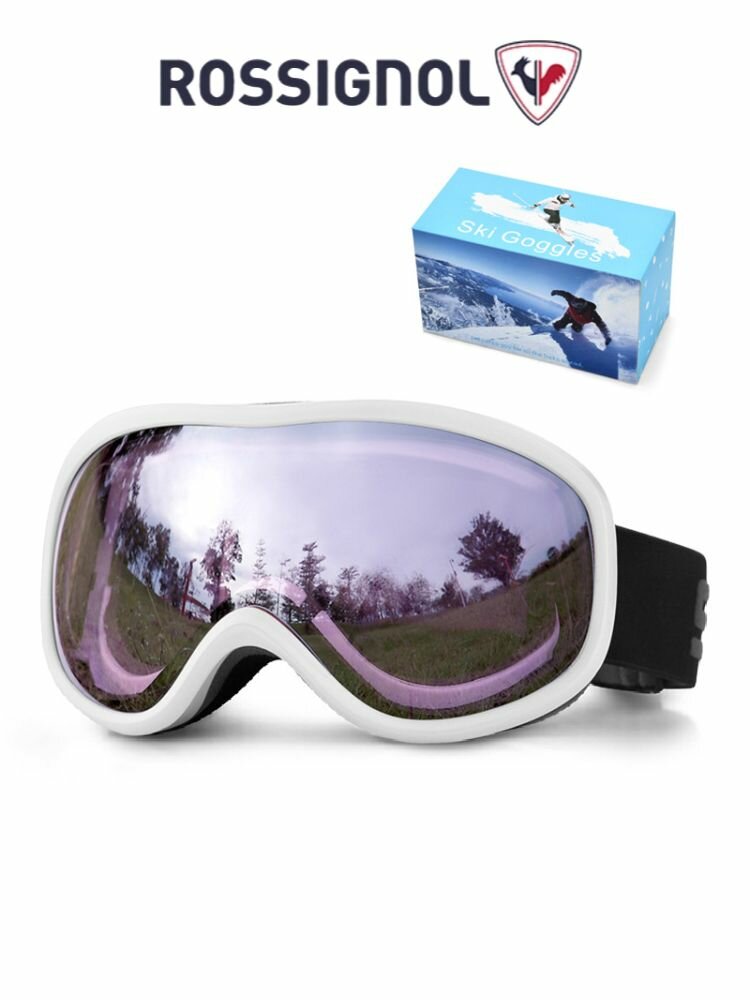 ROSSIGNOL Сферические горнолыжные очки, двойные антизапотевающие, универсальные для мужчин и женщин