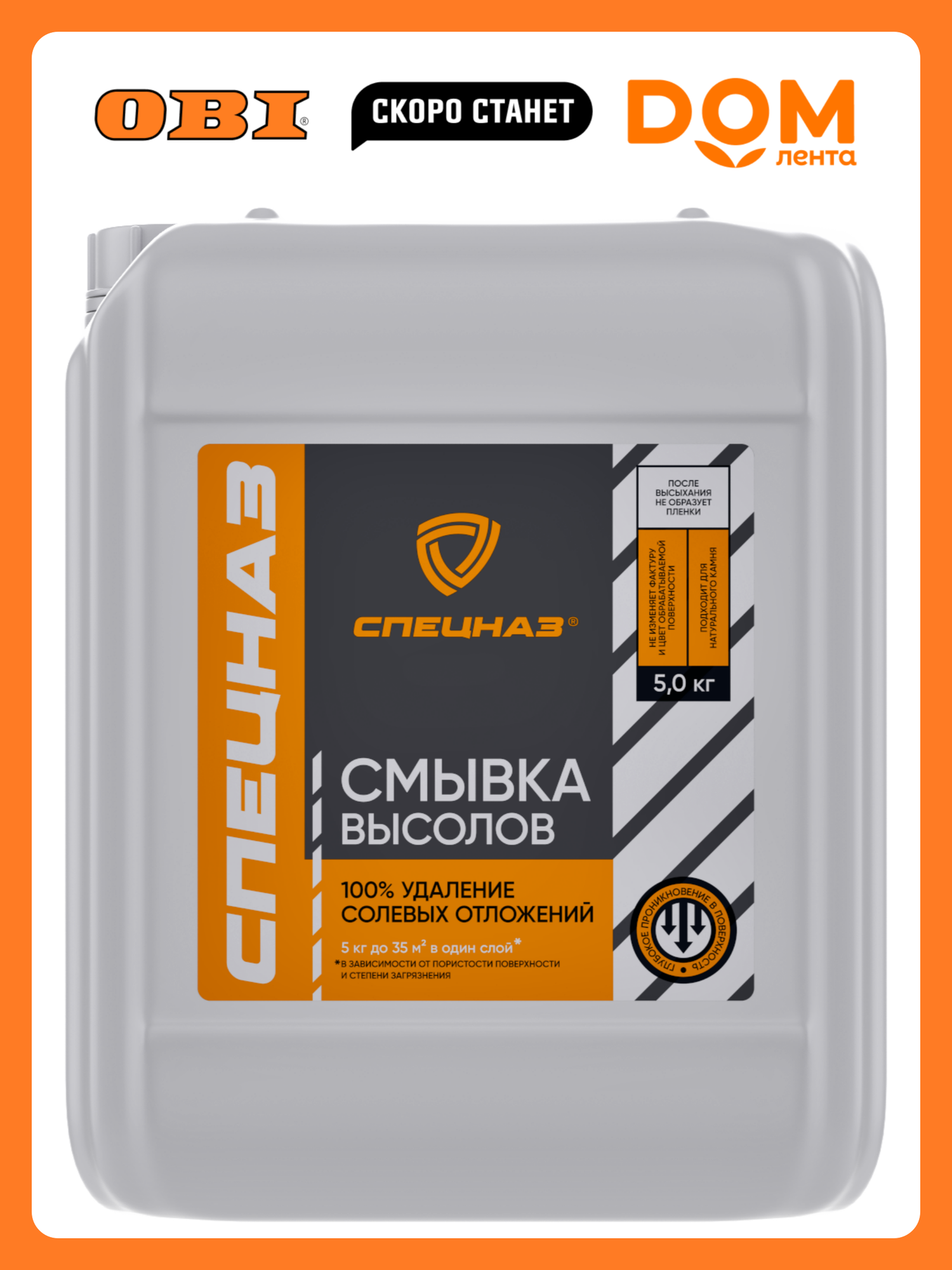 Смывка спецназ высолов, канистра 5 кг