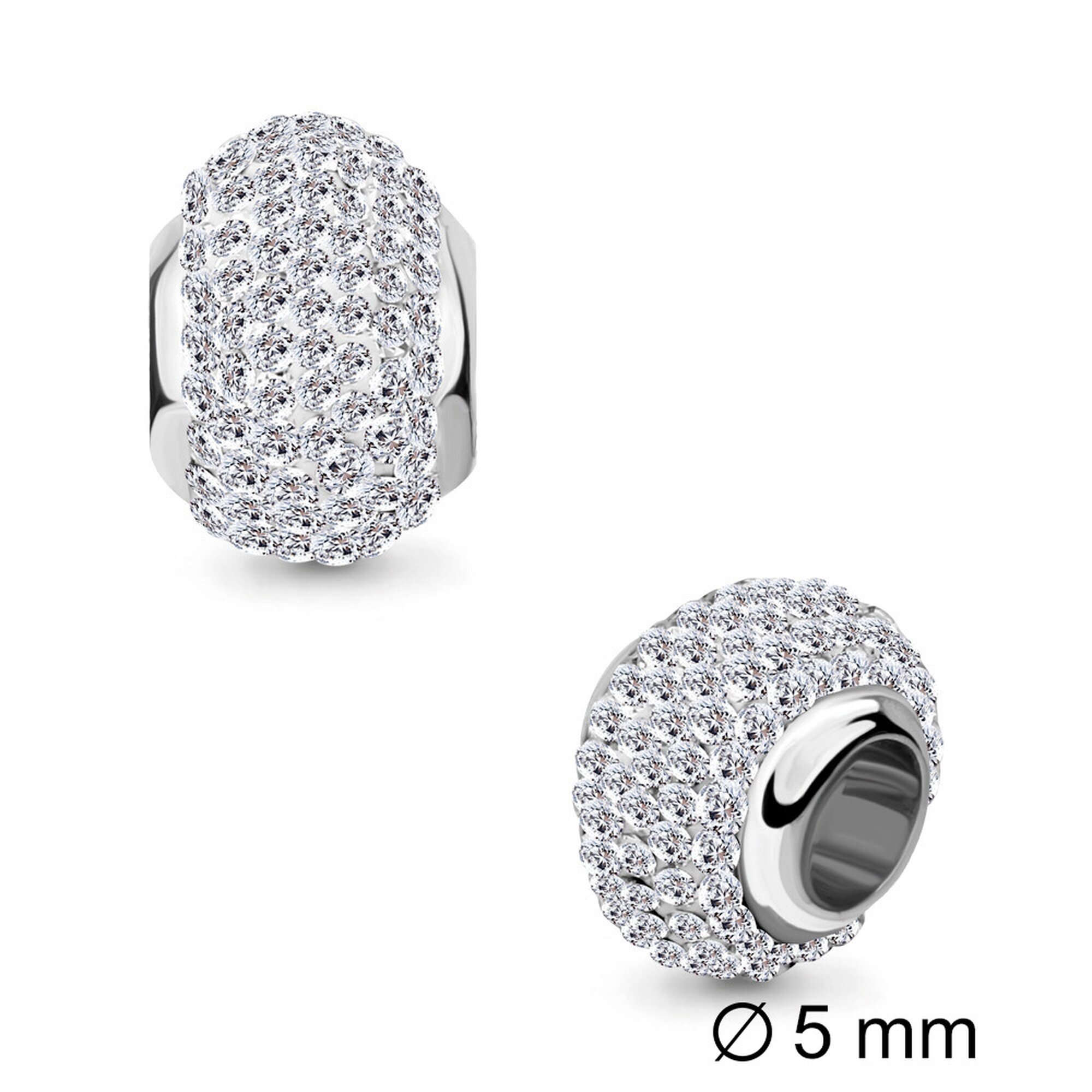 Шарм, серебро, 925 проба, родирование, кристалл