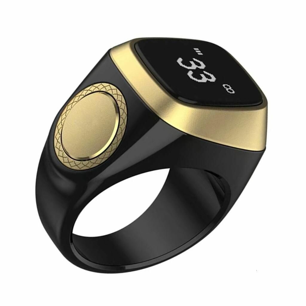 Умное цифровое кольцо-счетчик Тасбих, Черный
