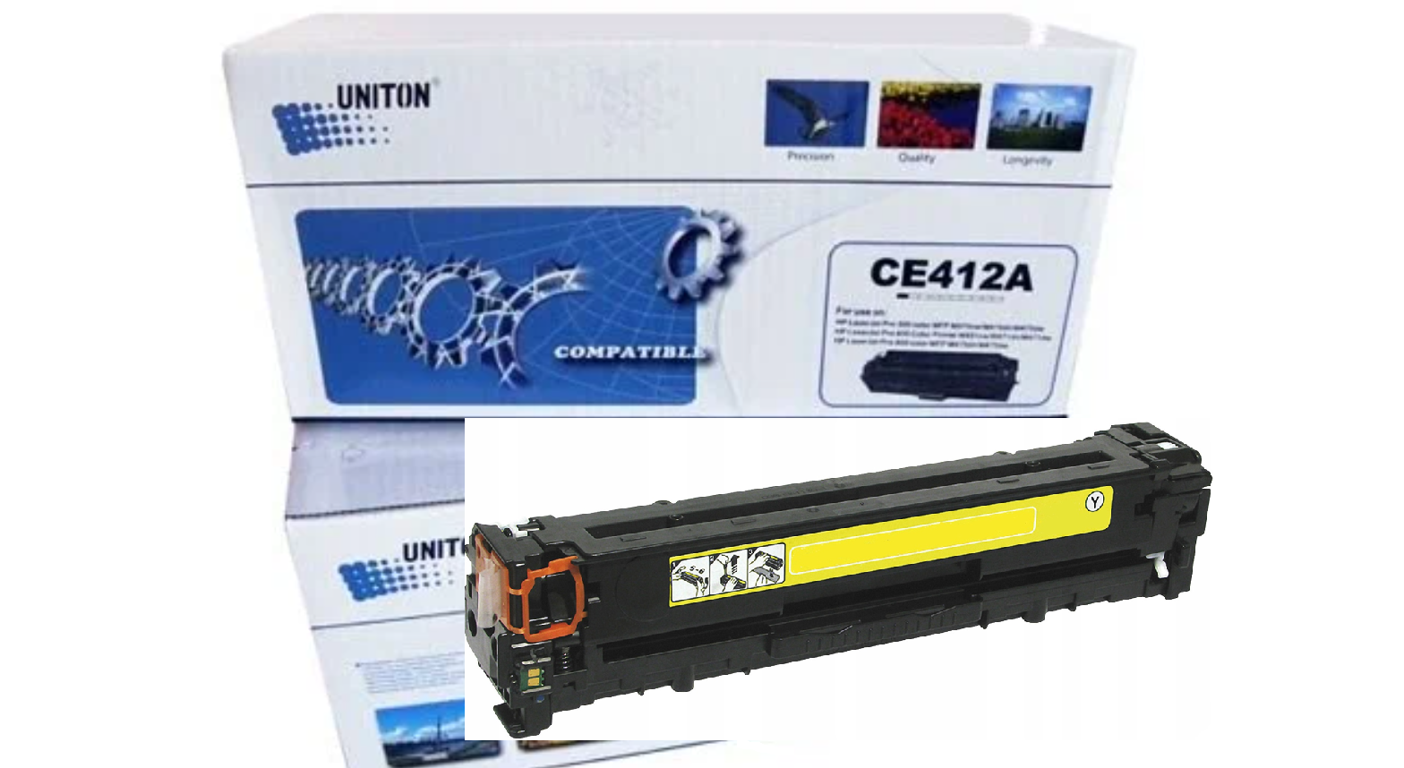 Картридж Uniton CE412A, желтый