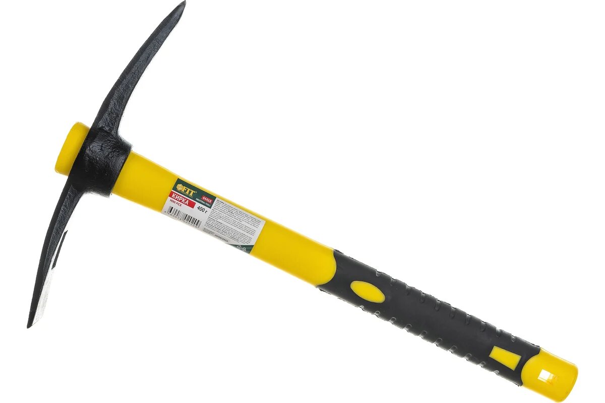 Кирка Fit 400гр, фиберглассовая усиленная ручка 44468, желтый