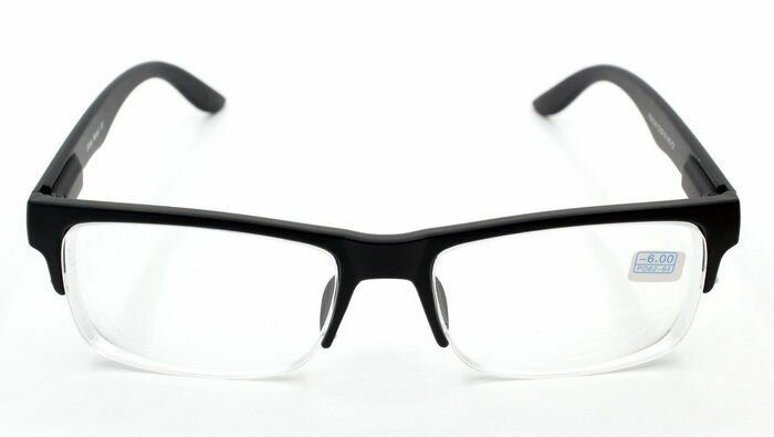 Корригирующие очки FORZA VIVA пластмассовая черная оправа, линзы без покрытия