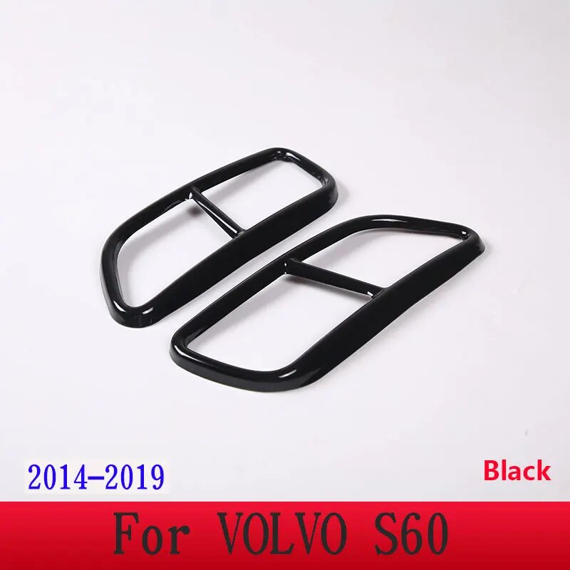 Автомобильный глушитель из нержавеющей стали для Volvo XC60 S60 XC90 S90 V90, For S60 14-19 Black