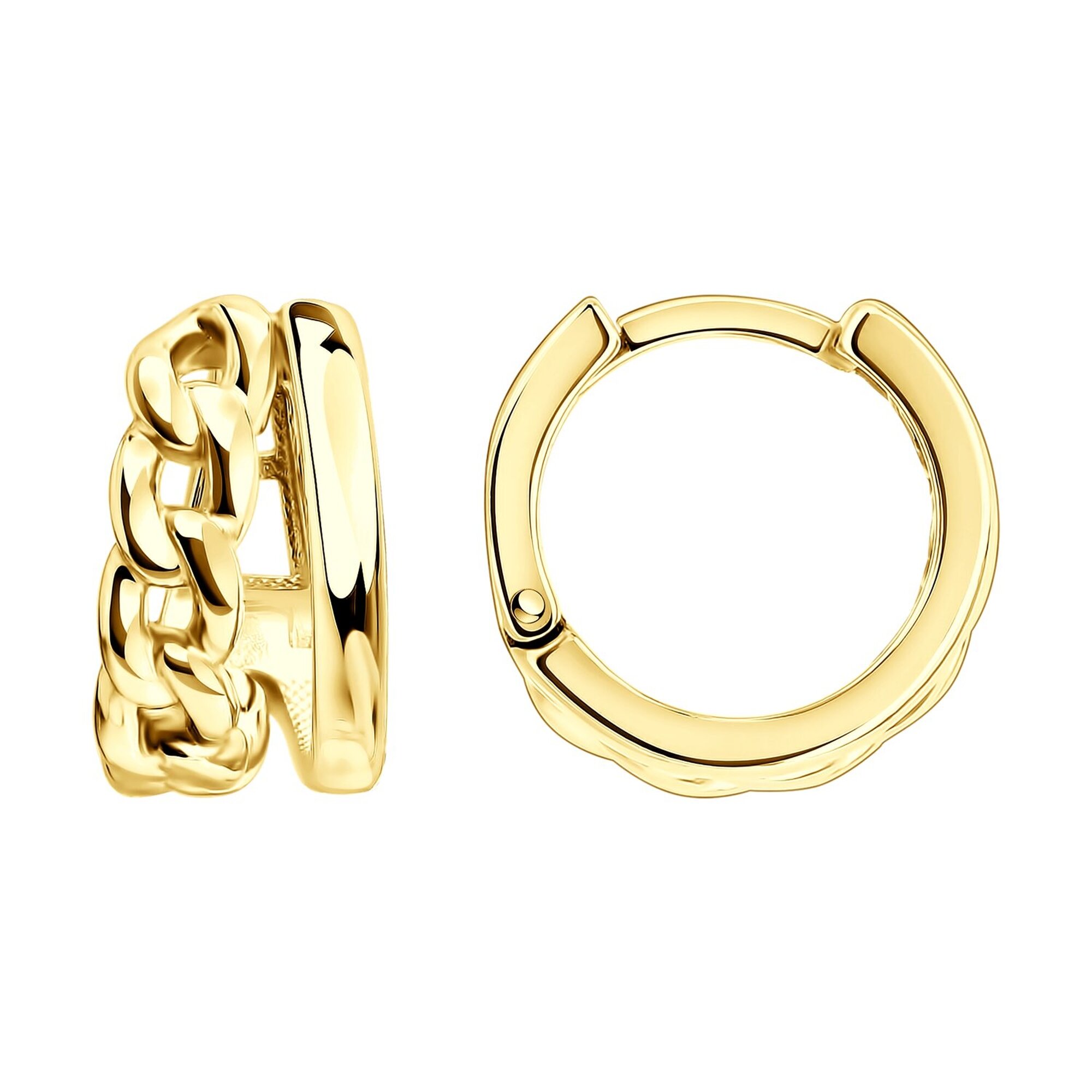 Серьги, серебро, 925 проба, золочение