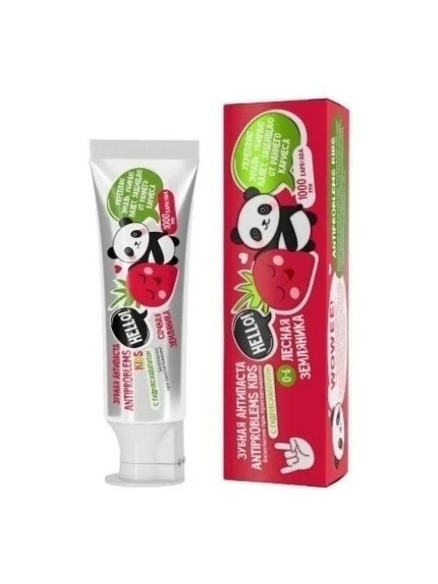 Зубная паста детская Wowee Лесная земляника 60 г