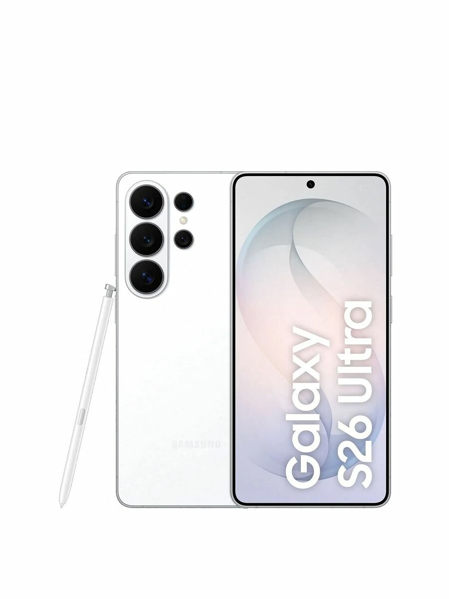 Samsung Смартфон Samsung Galaxy S26 Ultra (White) 16/1 ТБ, Nano-SIM, eSIM, белый