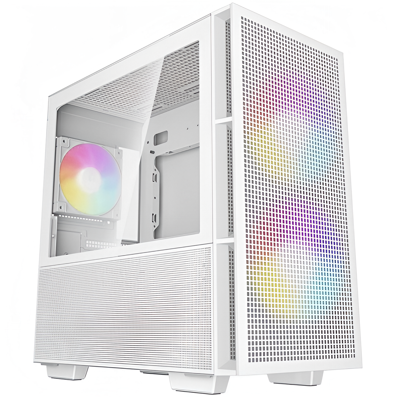 Корпус Mini-Tower DeepСool CH360 WH TG ARGB, Micro-ATX, белый (R-CH360-WHAPE3-G-1)