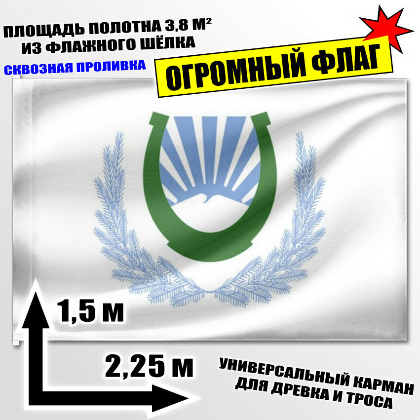Флаг огромный Нальчика 225x150 см
