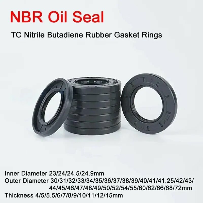 Прокладка NBR с каркасом черный 23x30x5mm