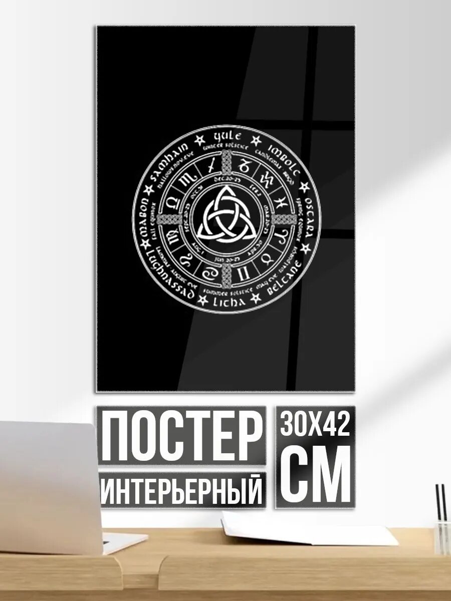 Постер на стену Кельтский узел руны runes