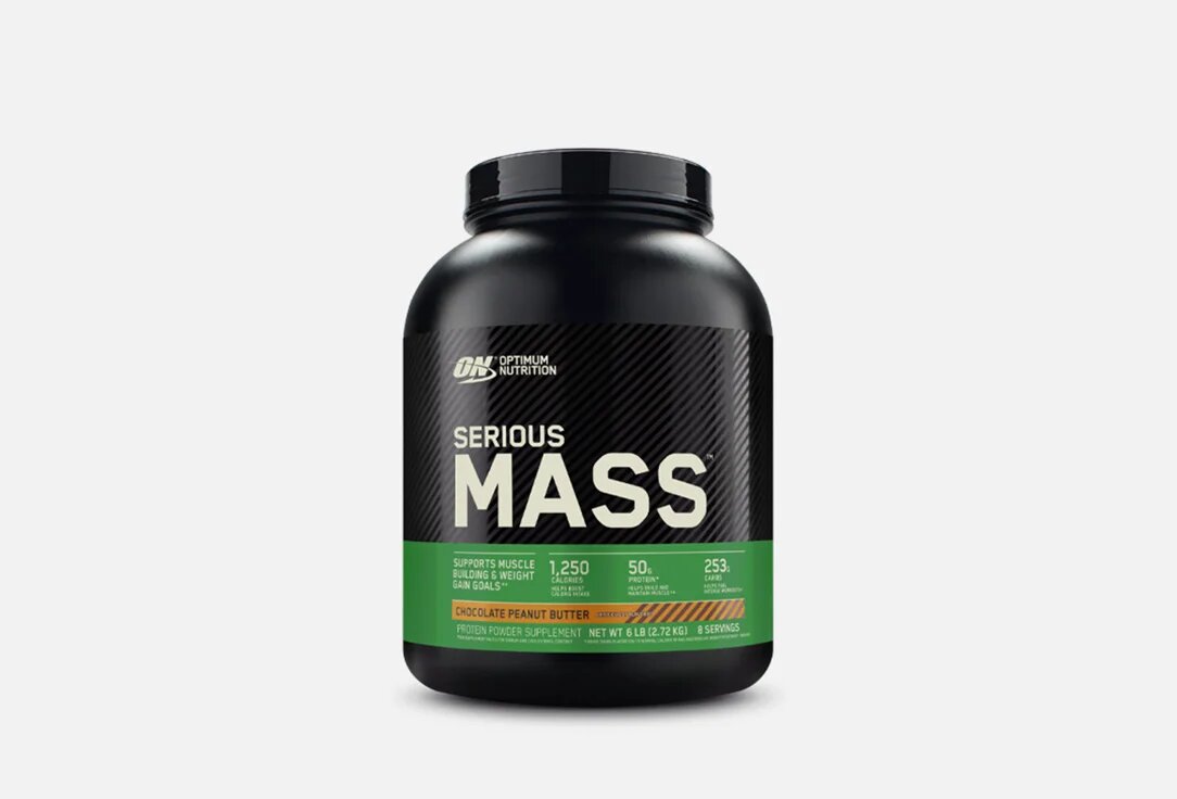 Optimum Nutrition Serious mass Шоколад-Арахисовое Масло Гейнер 2720 г