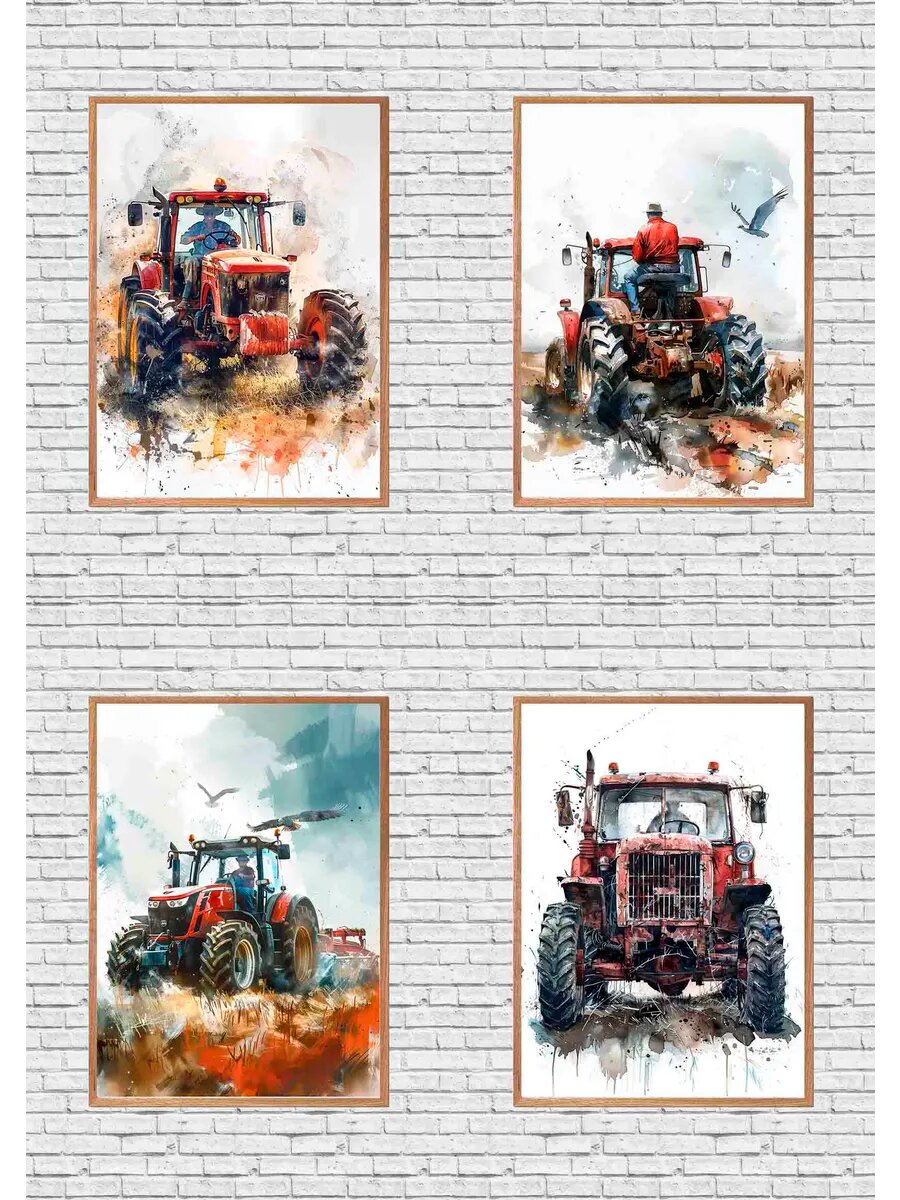Фермер-орлиный зверолов, 4 Плаката, 30x21см