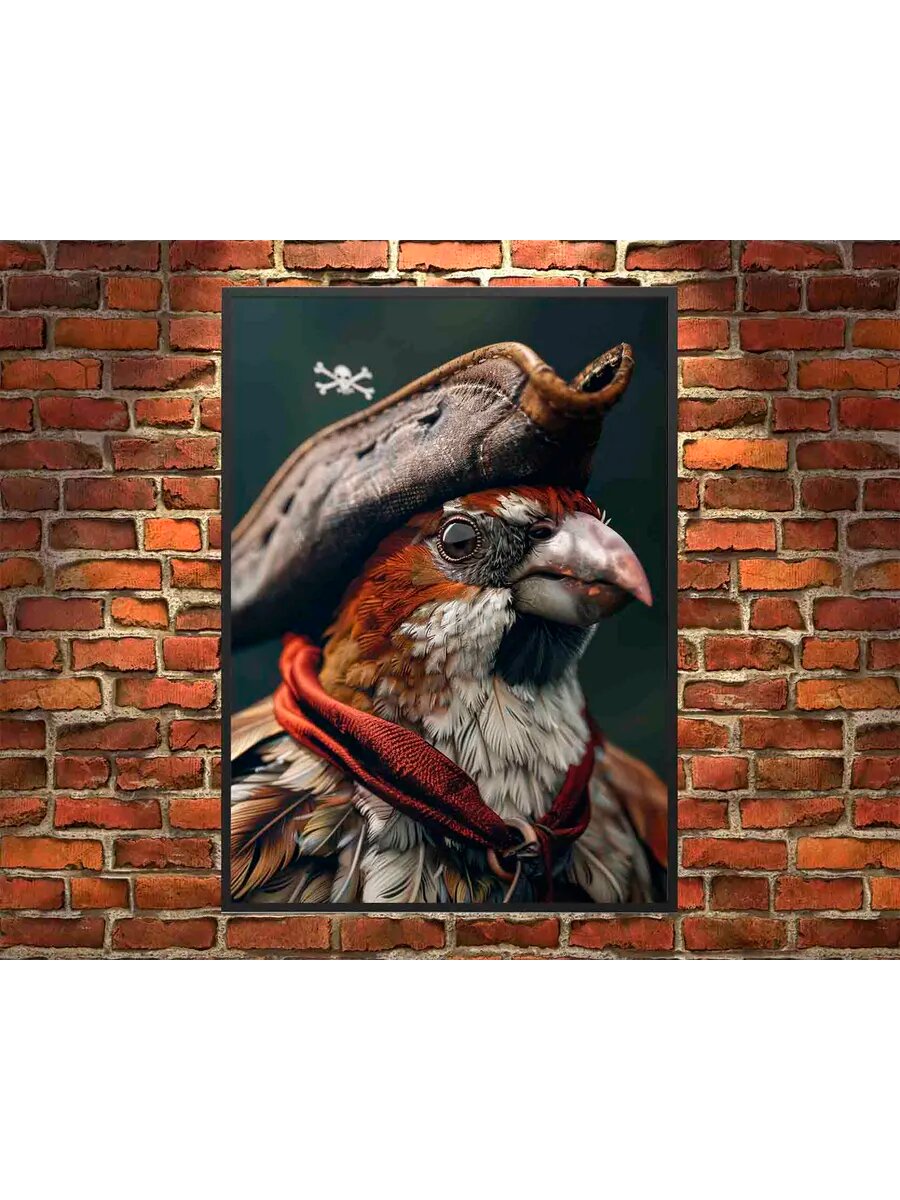 Птица-пират из куропатки 2, Плакат 30x42см
