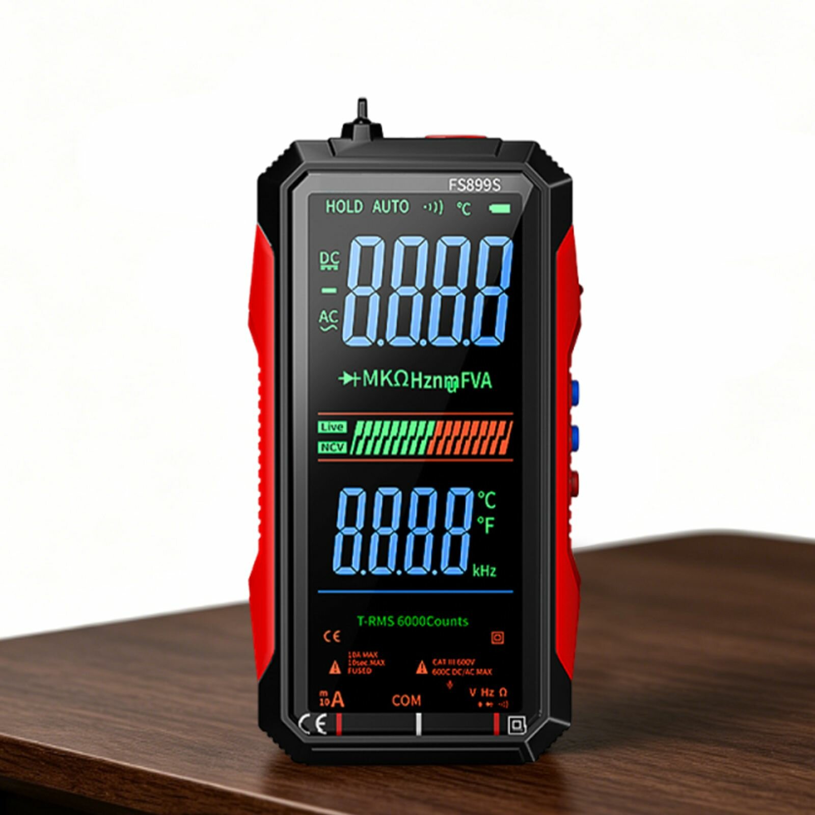 Цифровой мультиметр FS899S, True RMS, 6000 отсч, подсветка, аккумулятор