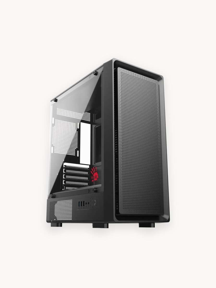 Корпус mATX BLOODY BD-CC118, Midi-Tower, без БП, черный [bd-cc118-bk]