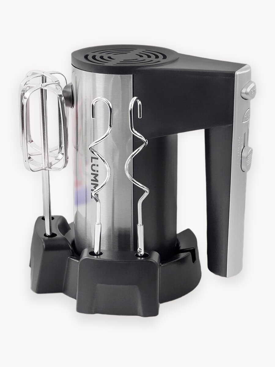 Миксер LUMME LU-MX1876A, ручной, 800W, 5 скоростей, турборежим, серый