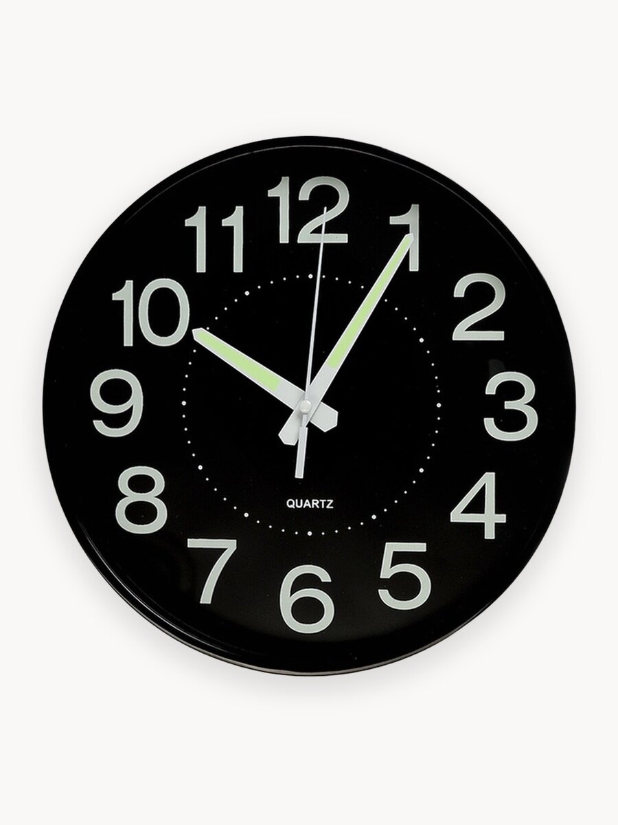 Часы настенные интерьерные «Классика», плавный ход, светящиеся, d-25 см