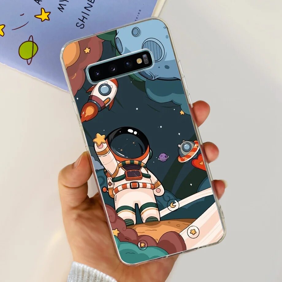 Чехол для телефона Samsung Galaxy S10 Plus S10e S10+ S 10, задняя крышка, прозрачный мягкий 609, S10