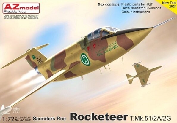 7692 AZmodel Самолет Saunders Roe Rocketeer T. Mk.51/2A/2G 1/72