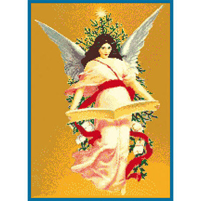 ДК-095 Ангел цветная схема вышивания в формате А3, размер 150×210 крестиков для декора