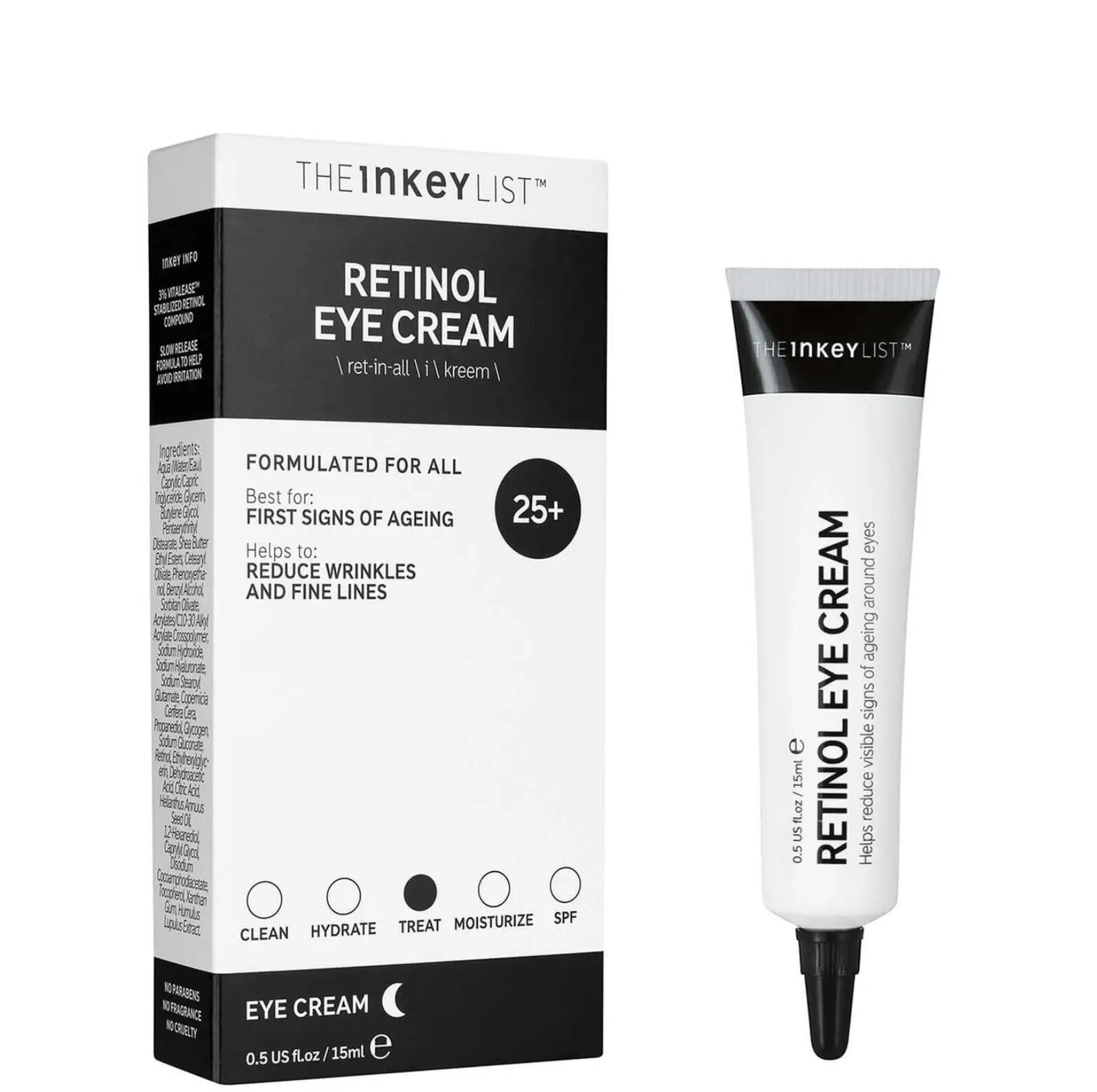 The INKEY List крема для кожи вокруг глаз с ретинолом Retinol Eye Cream 15 мл