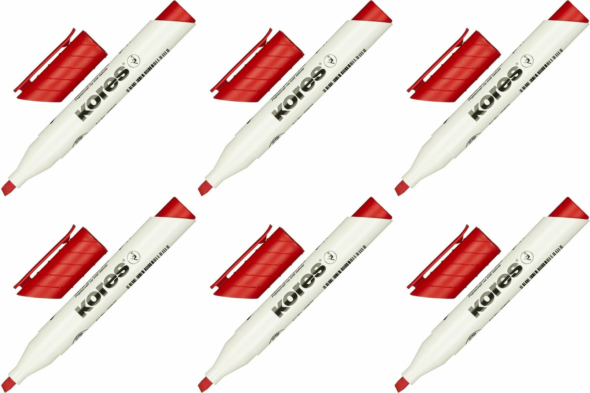 Kores Маркер для белых досок Красный, 3-5 мм, 6 шт