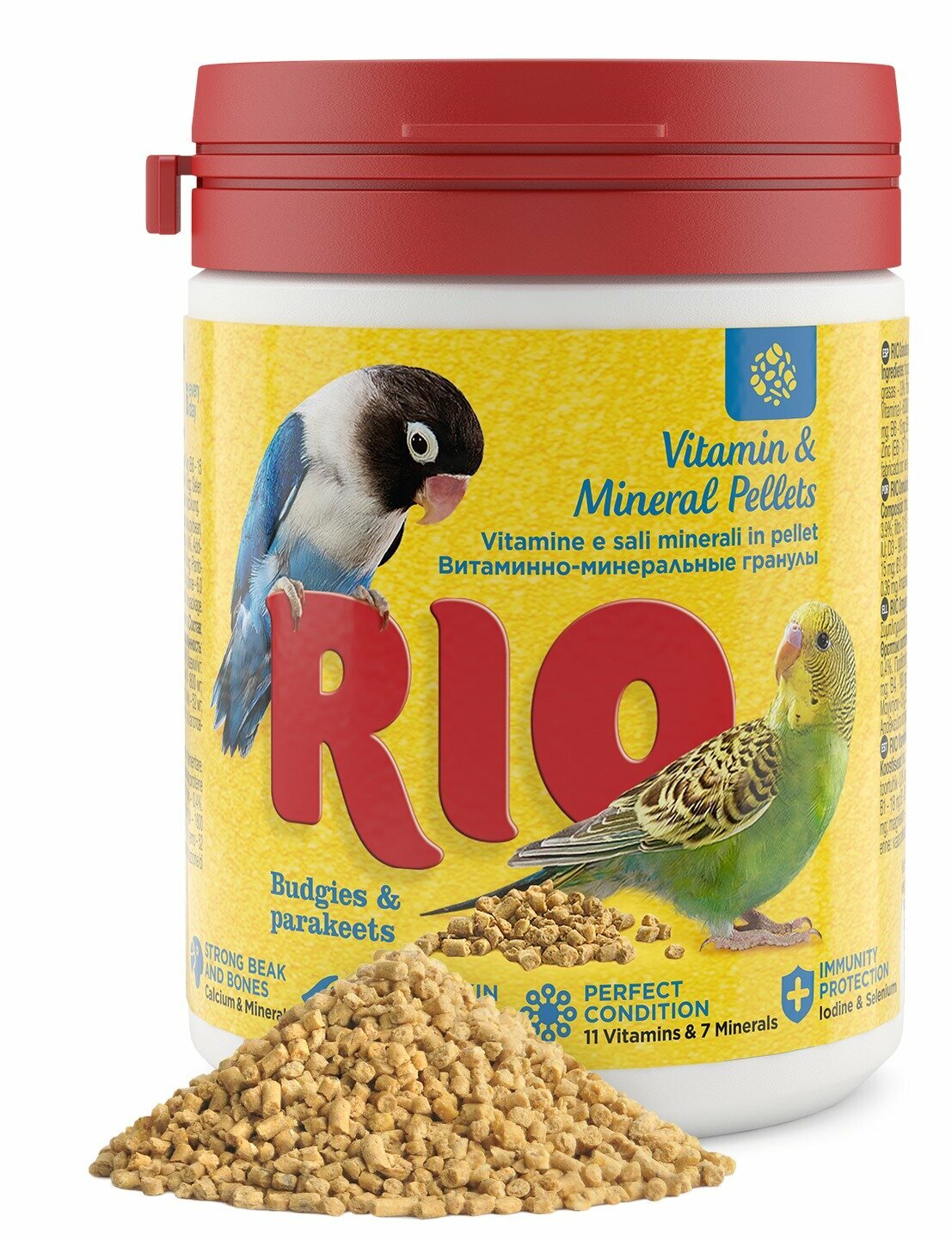RIO Витаминно-минеральные гранулы для волнистых и средних попугаев 120г