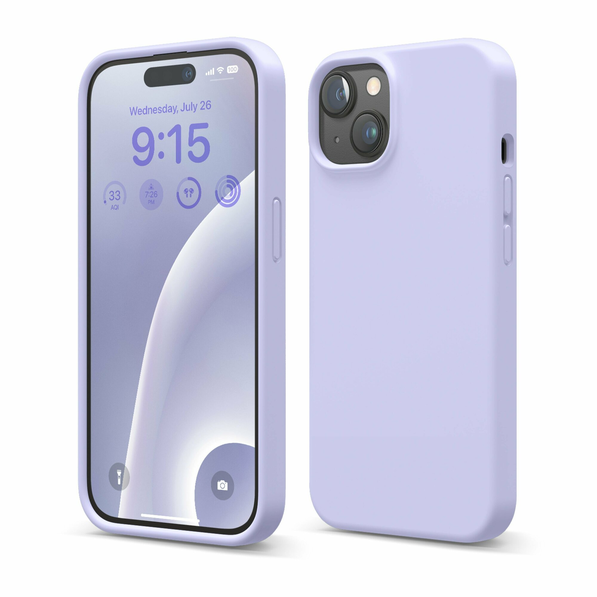 Elago для iPhone 15 чехол Soft silicone (Liquid) Purple