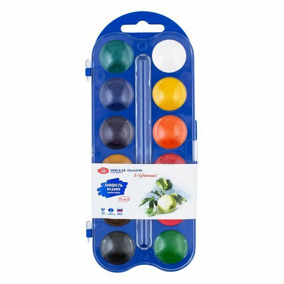 "Я - Художник!" набор акварели 12 цв. пласт синий