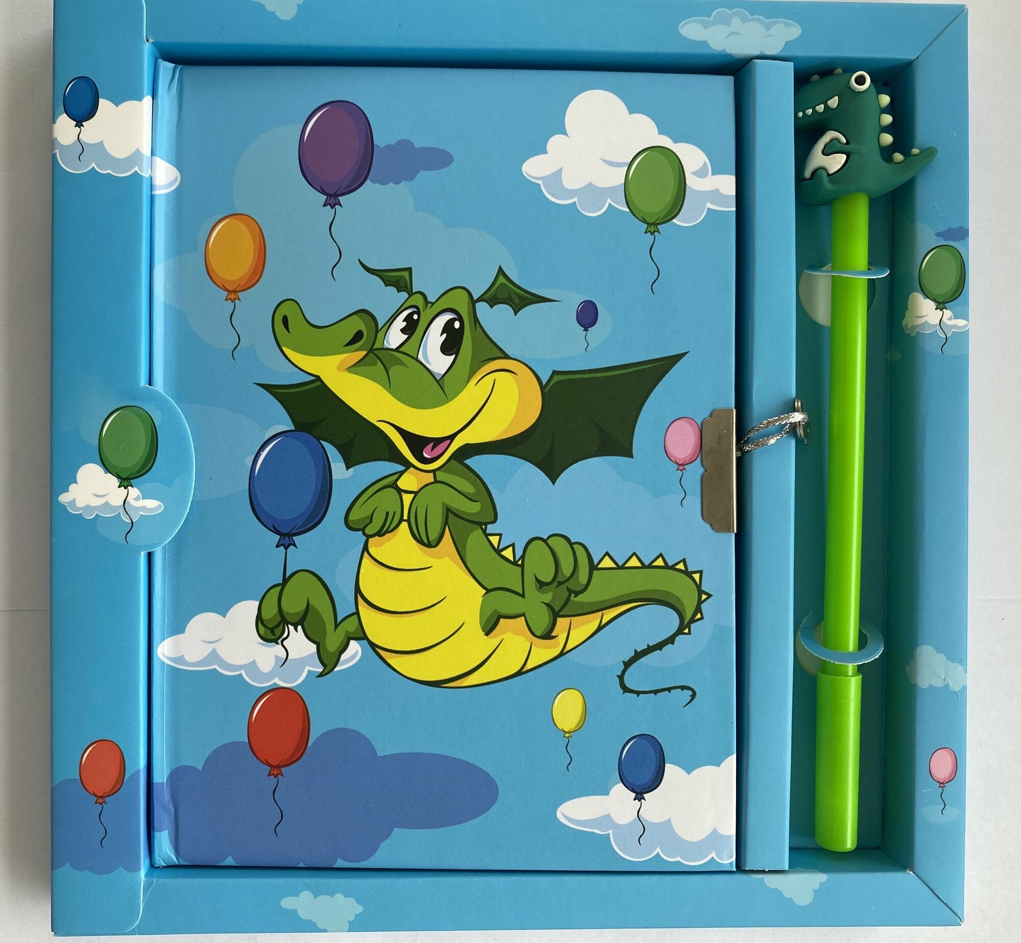 Набор подарочный, блокнот с замком и ручкой Динозавр