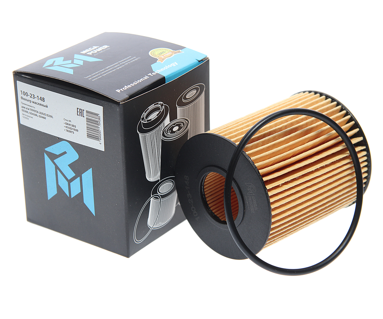 Фильтр масляный TOYOTA LEXUS IS250, GS300, GS450h, GX460 MEGAPOWER