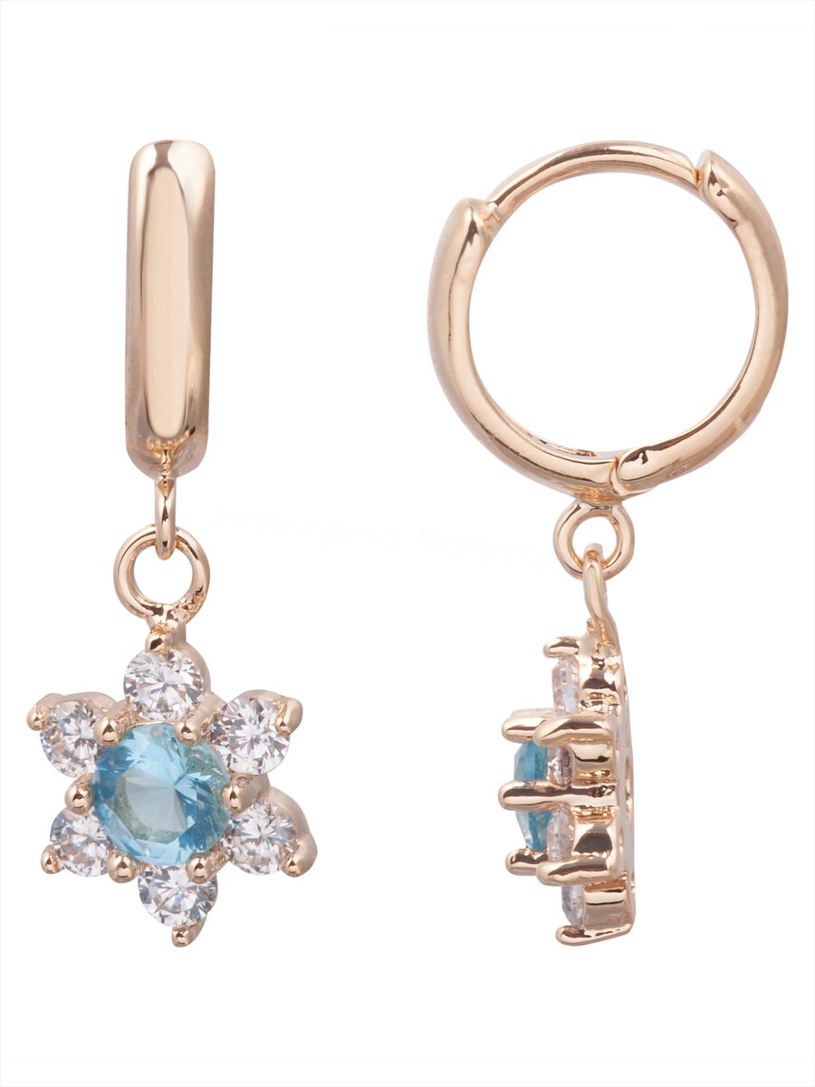 Серьги Lotus Jewelry, фианит