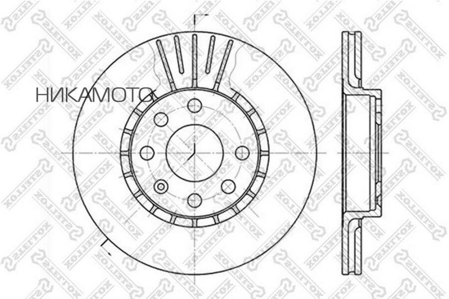 STELLOX 60203617VSX диск тормозной передний!\ Opel Astra/Vectra 1.8/1.7TD 91>