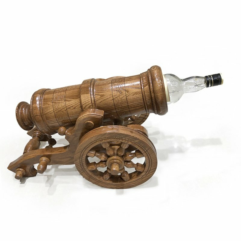 Мини-бар «Пушка», деревянный минибар, пушка из дерева - минибар