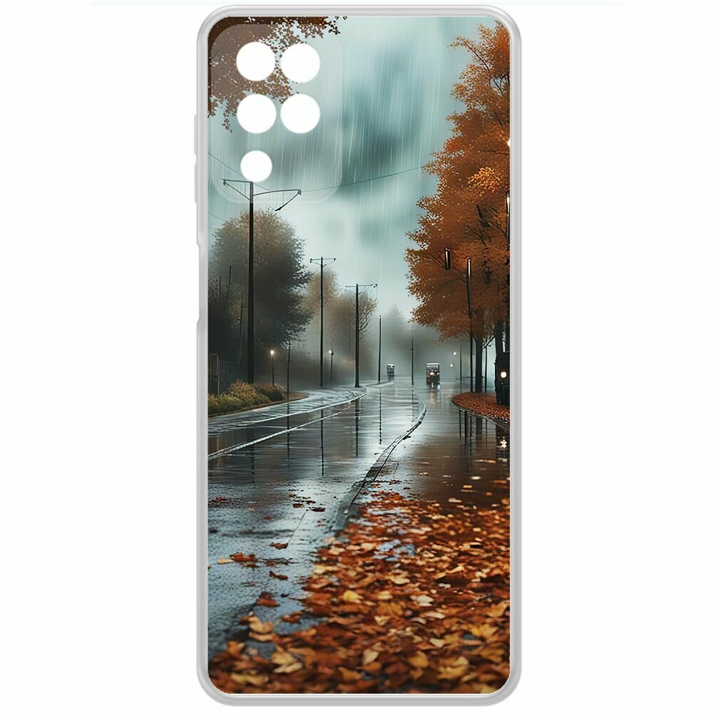 Чехол-накладка Krutoff Clear Case Осенний дождь для Samsung Galaxy A12 (A125)