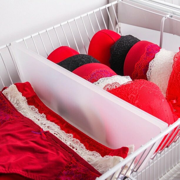 Разделитель для полки-корзины Larvij 406 мм прозрачный гардеробная система Larvij