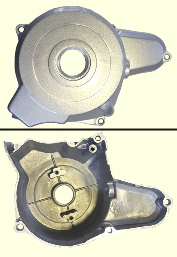 Крышка двигателя левая 139FMB, 147FMH, 152FMI; DELTA, ALPHA 70 (2кат.) круглое окно