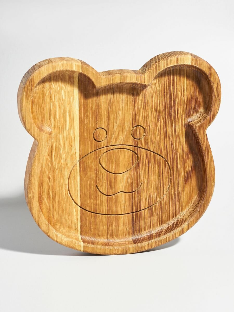 Тарелка детская деревянная