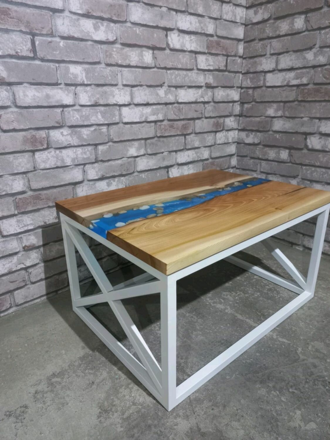Журнальный столик Coffee Table - 12, для гостиной, с эпоксидной смолы