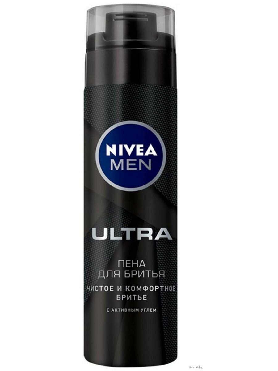 Пена для бритья Ultra, с активным углем, 200 мл