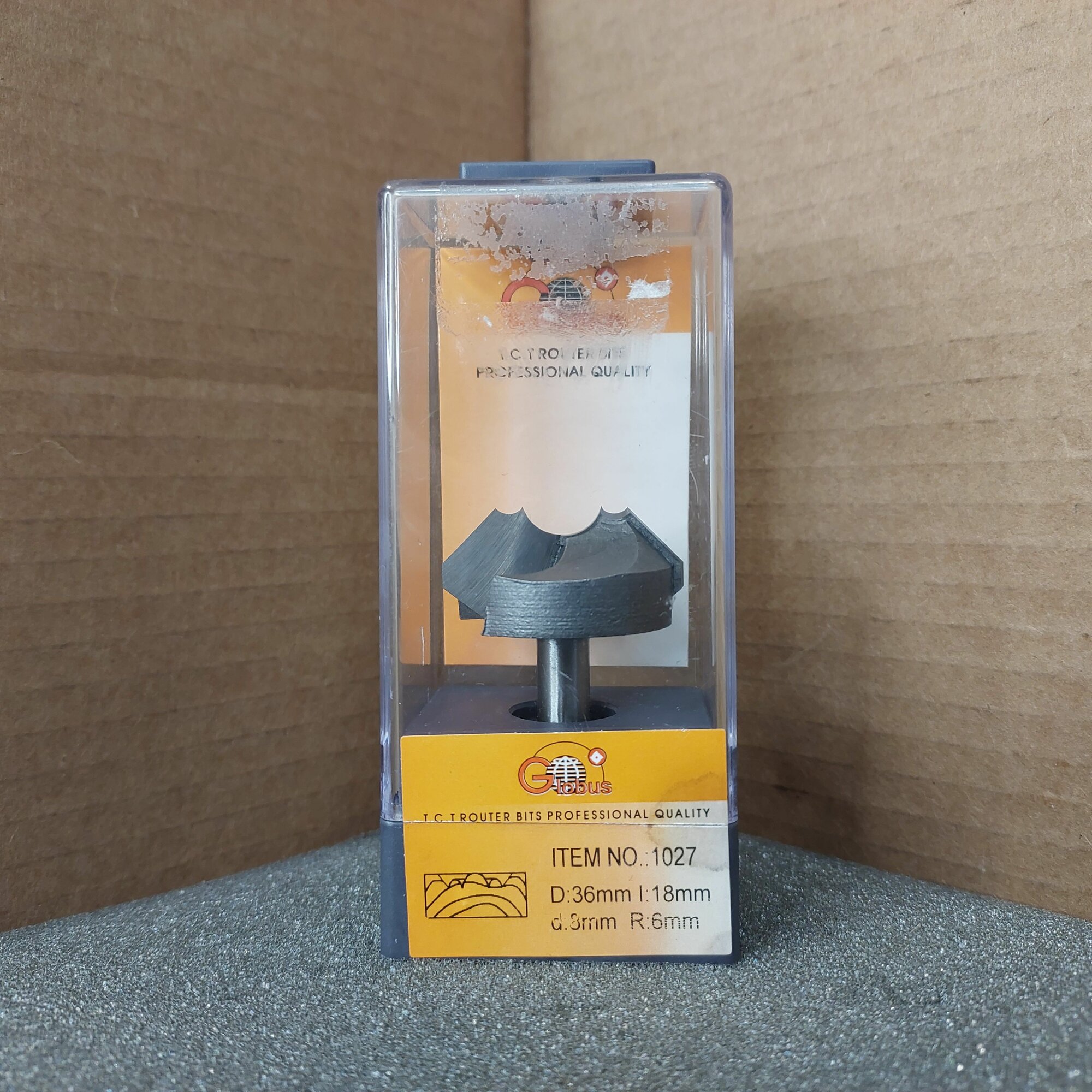 Фреза для розеток R:6mmГлобус 1027 D:36mm I:18mm d:8mm R:6mm Арт:1027D36d8