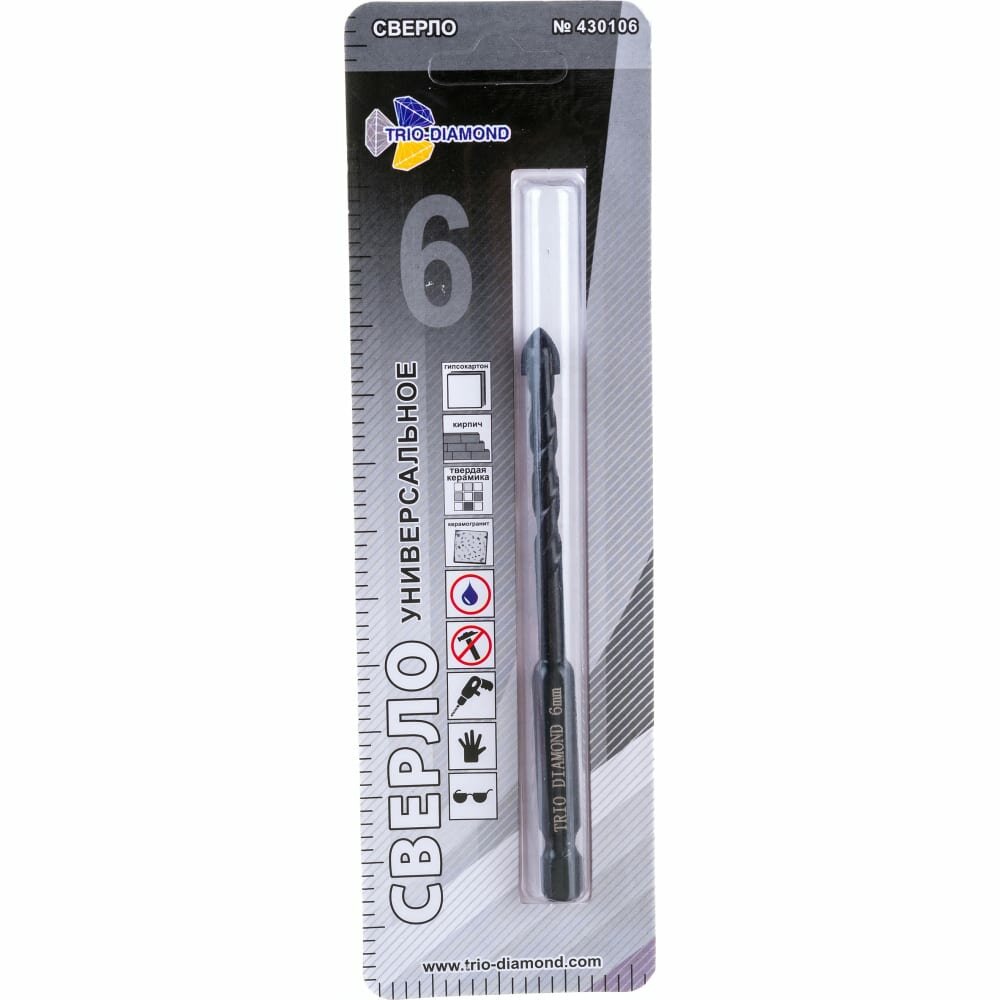 Сверло универсальное TRIO-DIAMOND 6 мм 430106
