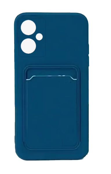 Накладка силикон для Tecno Spark 9 Pro c отделом для хранения карт Blue