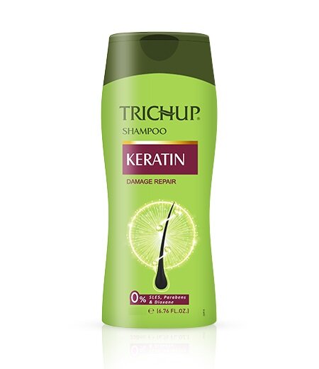 Trichup Shampoo KERATIN Damage Repair, Vasu (Тричуп Шампунь кератин, Восстановление поврежденных волос, Васу), 400 мл.