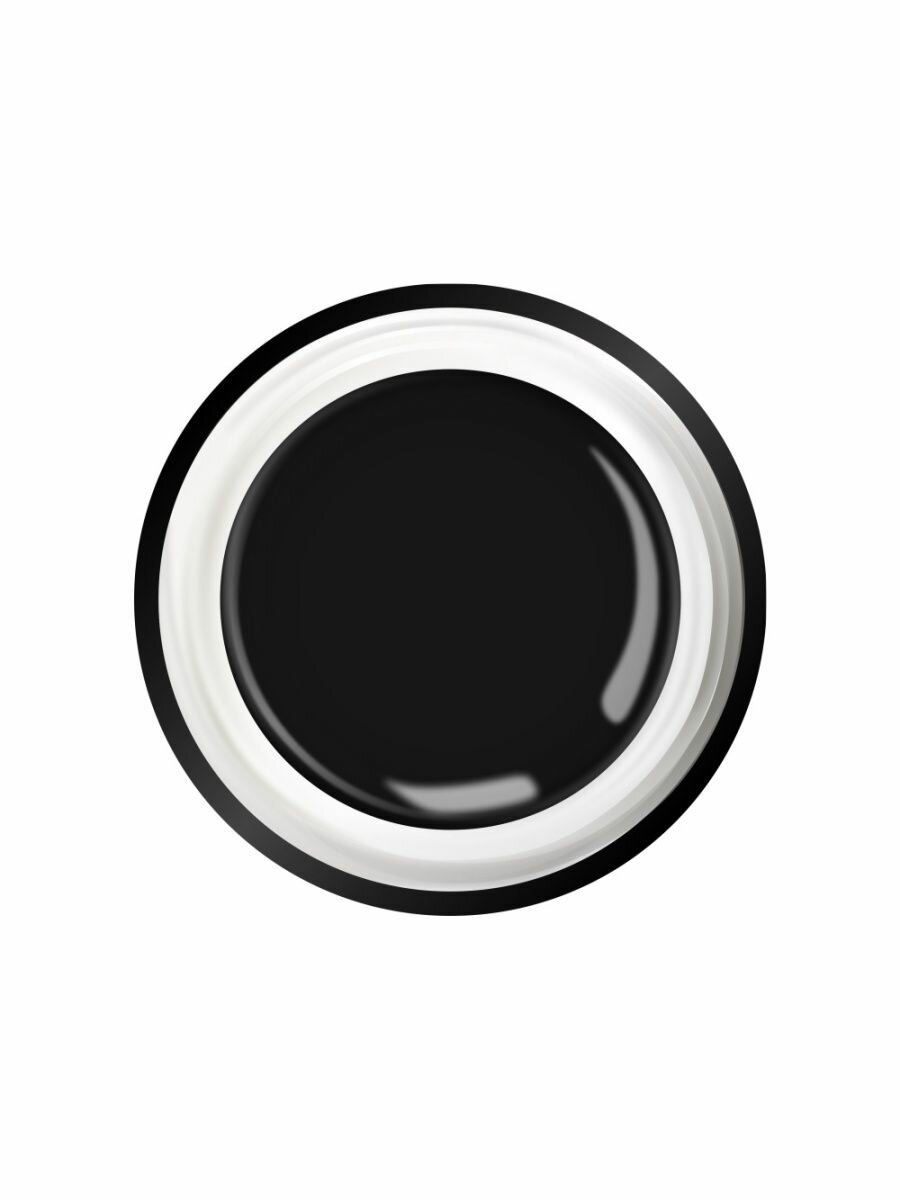 Nail Club Гель-краска для ногтей с липким слоем GO-01 Black, 15 мл.