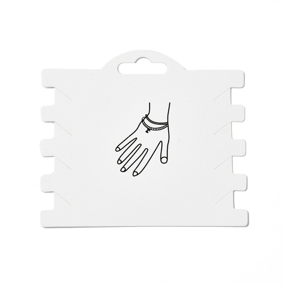 Карточка для демонстрации украшений, 106х92мм, с рукой, картон, 20 шт.