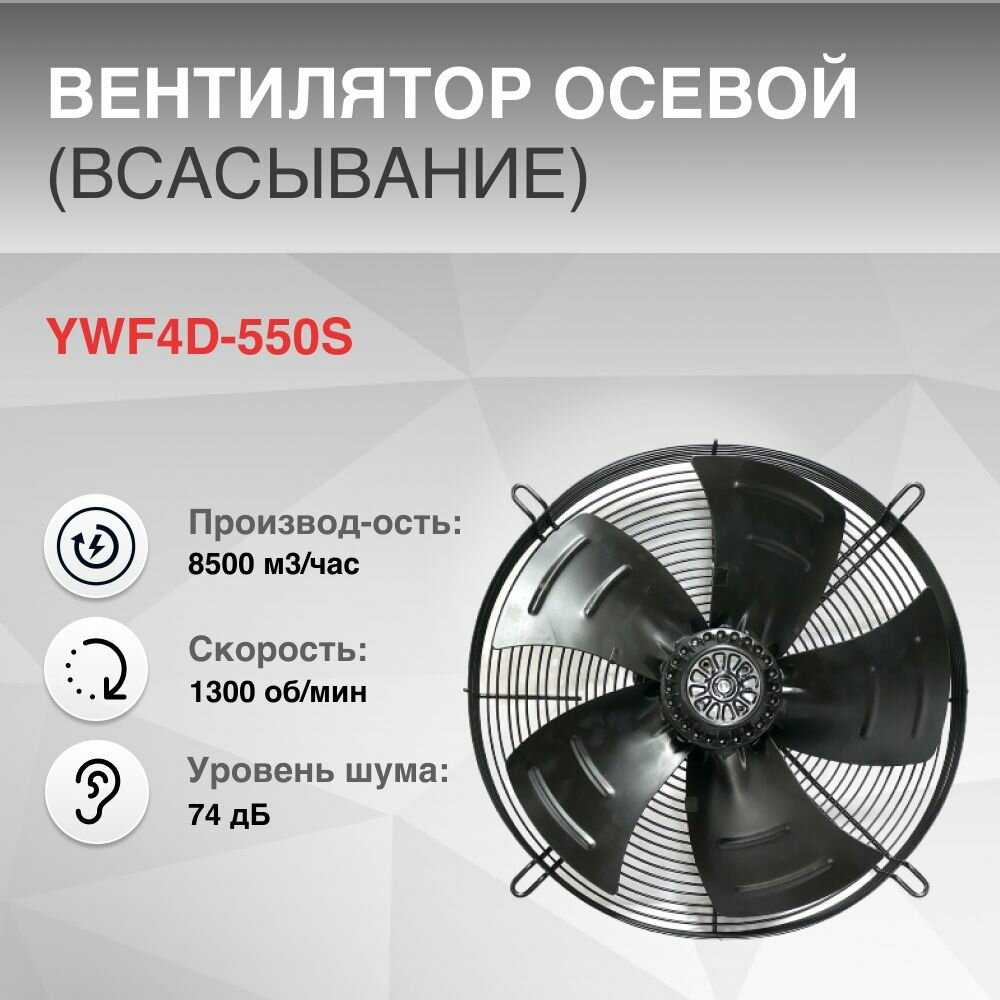Вентилятор осевой YWF4D-550S всасывание
